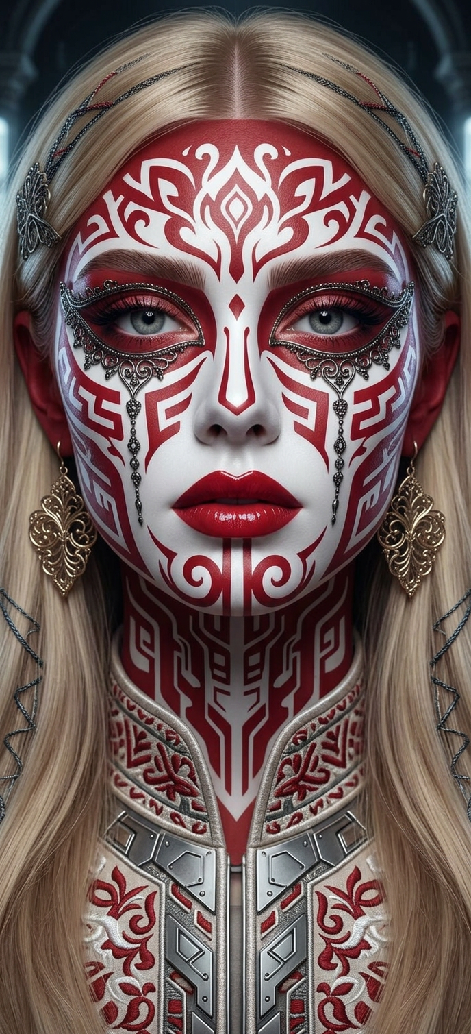 Magic Hour | Gothic Futurist Mask - AI Image Editor Template